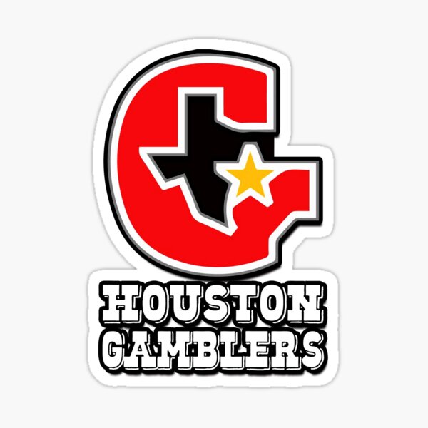 "HOUSTON GAMBLERS USFL SHIRT AND STICKER" Sticker for Sale by FitRight ...