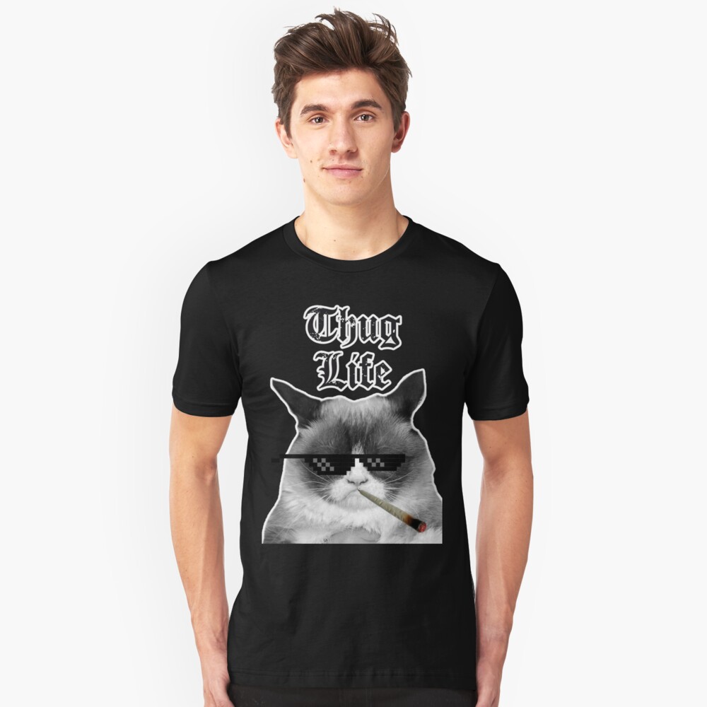 "Thug Life Cat" T-shirt by HeadOut | Redbubble
