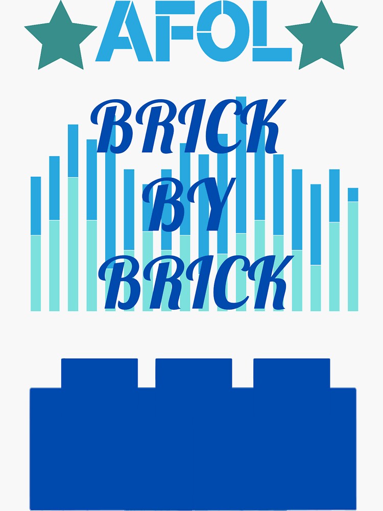 "AFOL BRICK BY BRICK" Sticker for Sale by AFOL-Merch | Redbubble