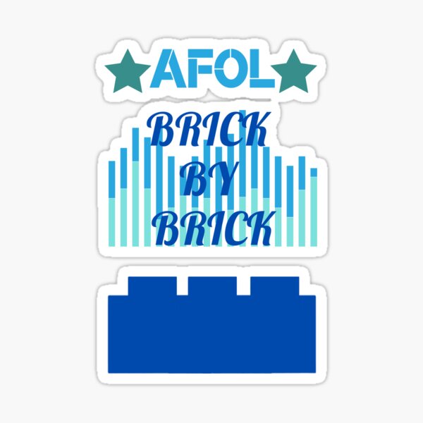 "AFOL BRICK BY BRICK" Sticker for Sale by AFOL-Merch | Redbubble
