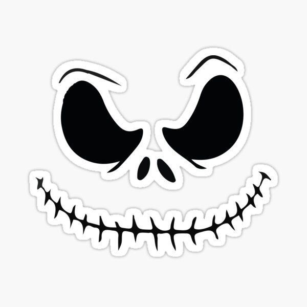 "Spooky / Scary Face Halloween" Sticker for Sale by 8ird | Redbubble