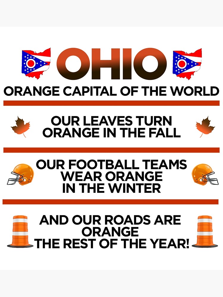 "Ohio: Orange Capital of the World" Poster by NDMohio | Redbubble
