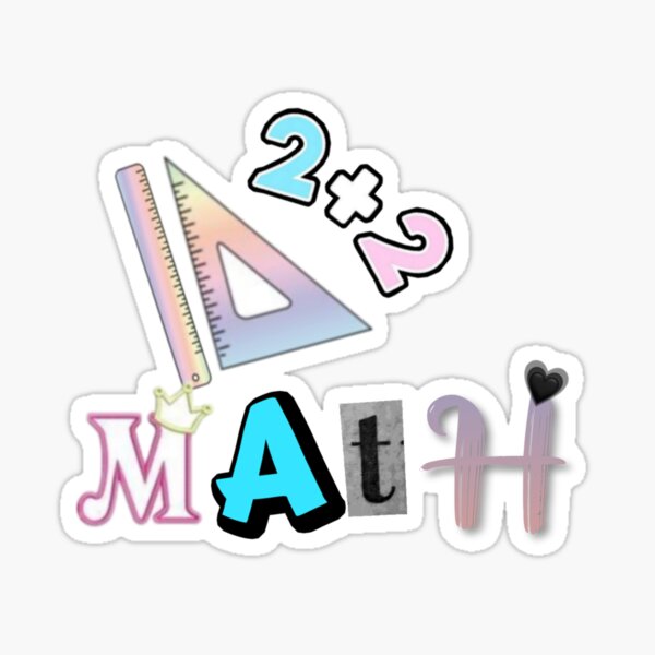 "MATH" Sticker for Sale by MeryemOD | Redbubble