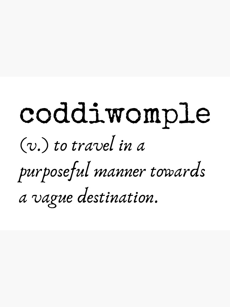 "Coddiwomple" Sticker for Sale by Safi-Designs | Redbubble