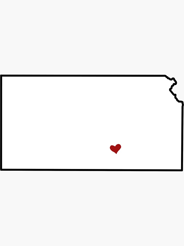 "Wichita Heart in Kansas" Sticker for Sale by sunnnysu | Redbubble