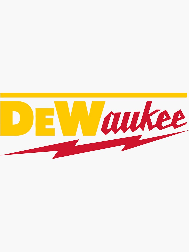 "Funny Dewaukee Power Tool Brand" Sticker for Sale by jeffelmere ...