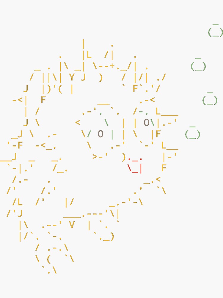 "OpenBSD Neofetch ASCII Art Logo" Sticker for Sale by WhateverIs ...