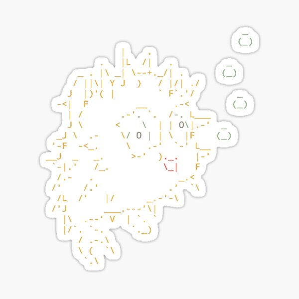"OpenBSD Neofetch ASCII Art Logo" Sticker for Sale by WhateverIs ...