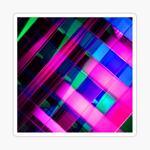 "Impressive Deep-Coloured Cubic Digital Art IV" Sticker for Sale by ...