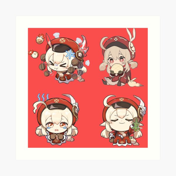 "Klee Chibi - Genshin Impact Klee - Chibi Pack" Art Print by ...