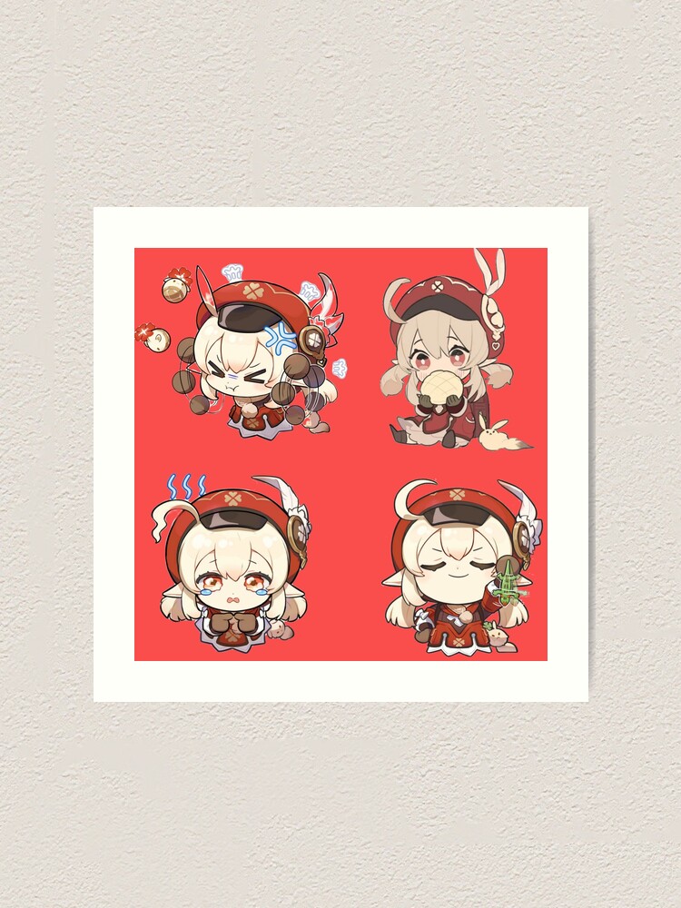 "Klee Chibi - Genshin Impact Klee - Chibi Pack" Art Print by ...