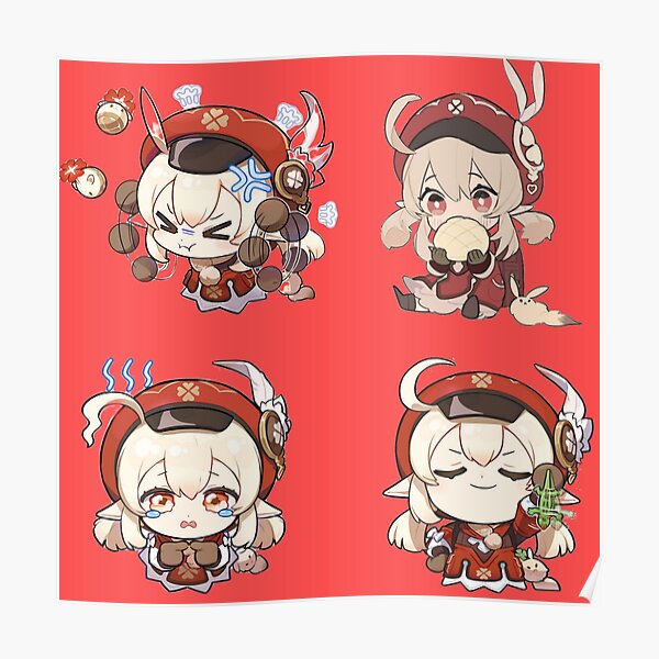 "Klee Chibi - Genshin Impact Klee - Chibi Pack" Poster by AdeelMushtaq ...