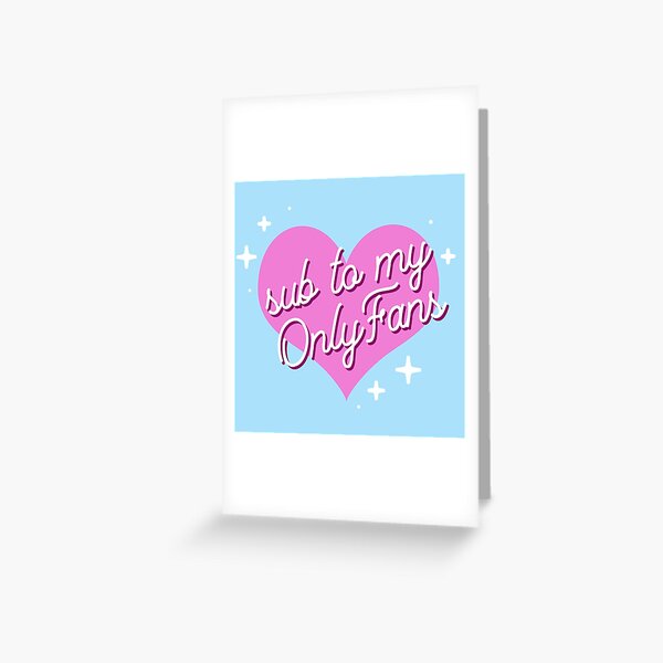 "OnlyFans Subscribe E-girl Pink Heart Pastel Aesthetic" Greeting Card ...