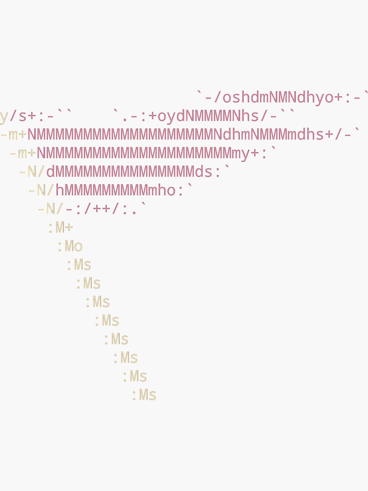 "NetBSD Neofetch ASCII Art Logo" Sticker for Sale by WhateverIs | Redbubble