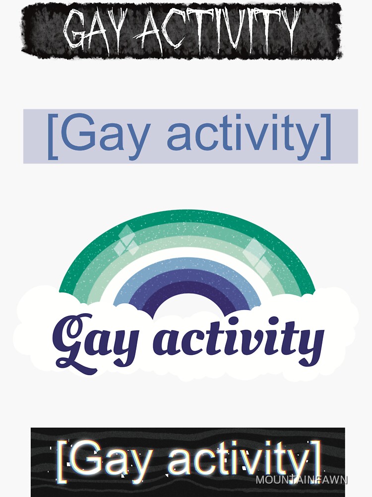 "[Gay Activity] pack" Sticker for Sale by MOUNTAINFAWN | Redbubble