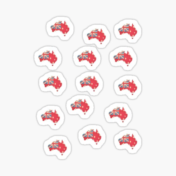 "Australia Patterns with the Red Ensign Flag - Australia Sticker Pack ...