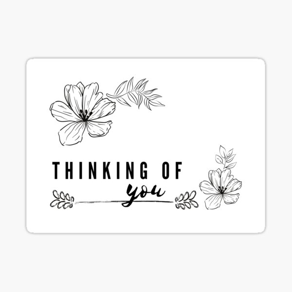 "Thinking Of You" Sticker for Sale by FlirtyFoxArt | Redbubble