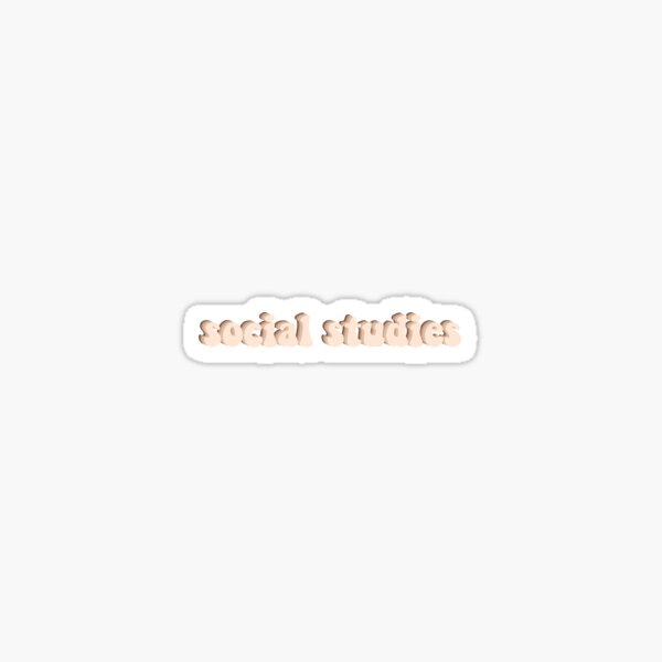 "Social studies School Subject Beige!!" Sticker for Sale by ...