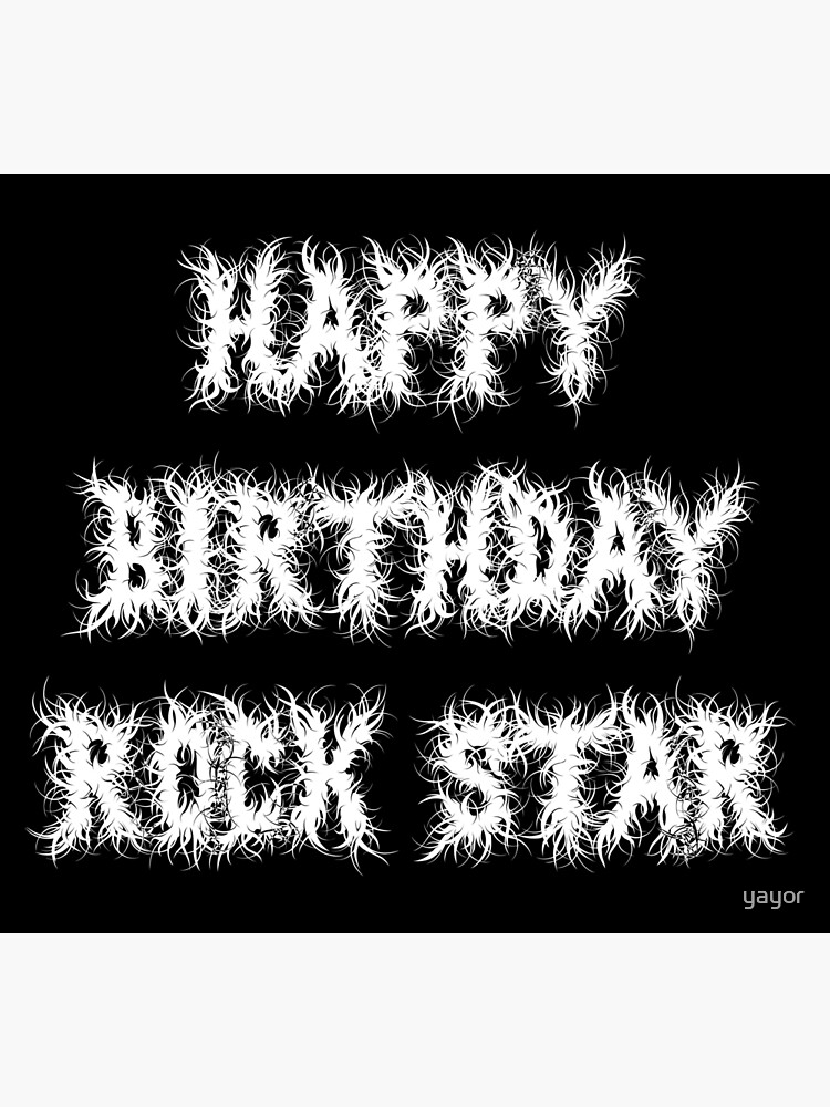"Happy birthday rock star" Greeting Card by yayor | Redbubble