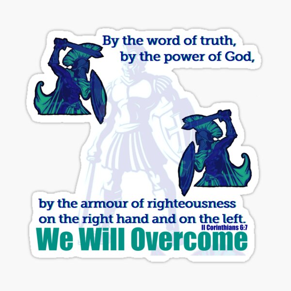 "We Will Overcome" Sticker for Sale by stormchaser7 | Redbubble
