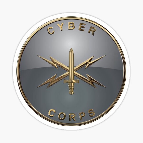 "U.S. Army Cyber Corps - Branch Insignia Blue Velvet" Sticker for Sale ...