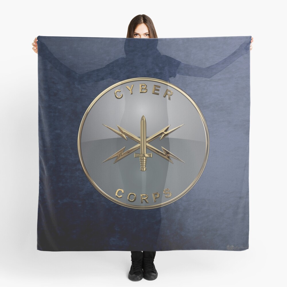 "U.S. Army Cyber Corps - Branch Insignia Blue Velvet" Scarf for Sale by ...