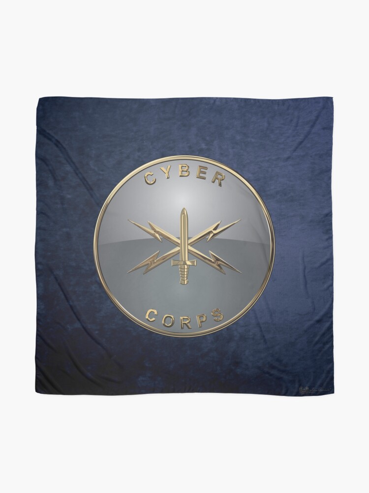 "U.S. Army Cyber Corps - Branch Insignia Blue Velvet" Scarf for Sale by ...