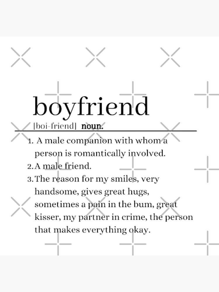 "Boyfriend Definition " Poster for Sale by TaesStudios | Redbubble
