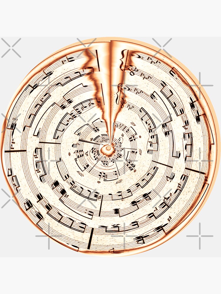 "Music Scroll" Sticker for Sale by xprshnz-designs | Redbubble