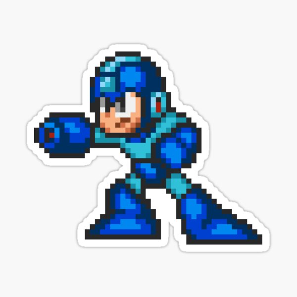 "Mega Man Sprite" Sticker for Sale by SpriteGuy95 | Redbubble