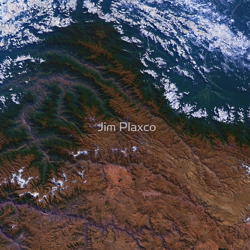 "Machu Picchu and the Andes Mountains of Peru Satellite Image" by Jim ...
