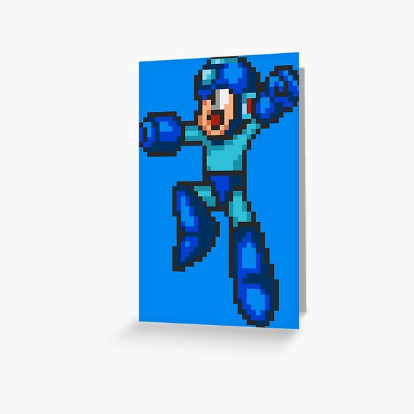 "Mega Man Jump Sprite" Greeting Card for Sale by SpriteGuy95 | Redbubble