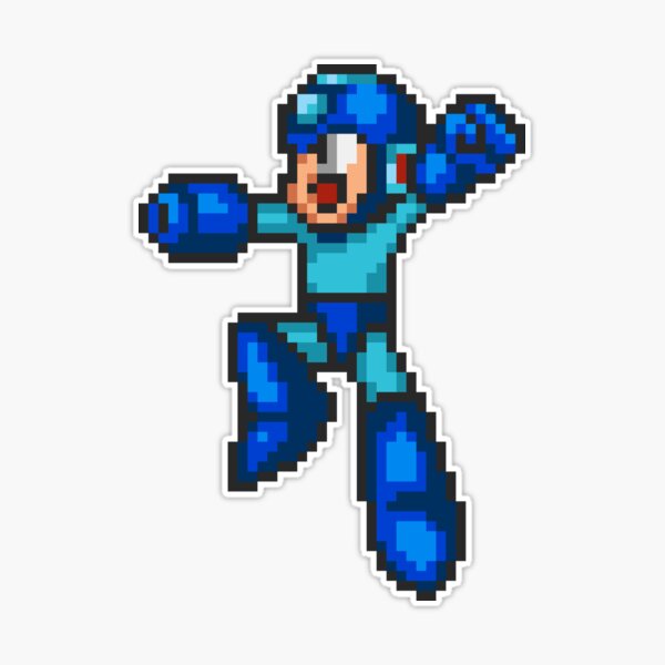 Purple Mega Man Sprite Jump