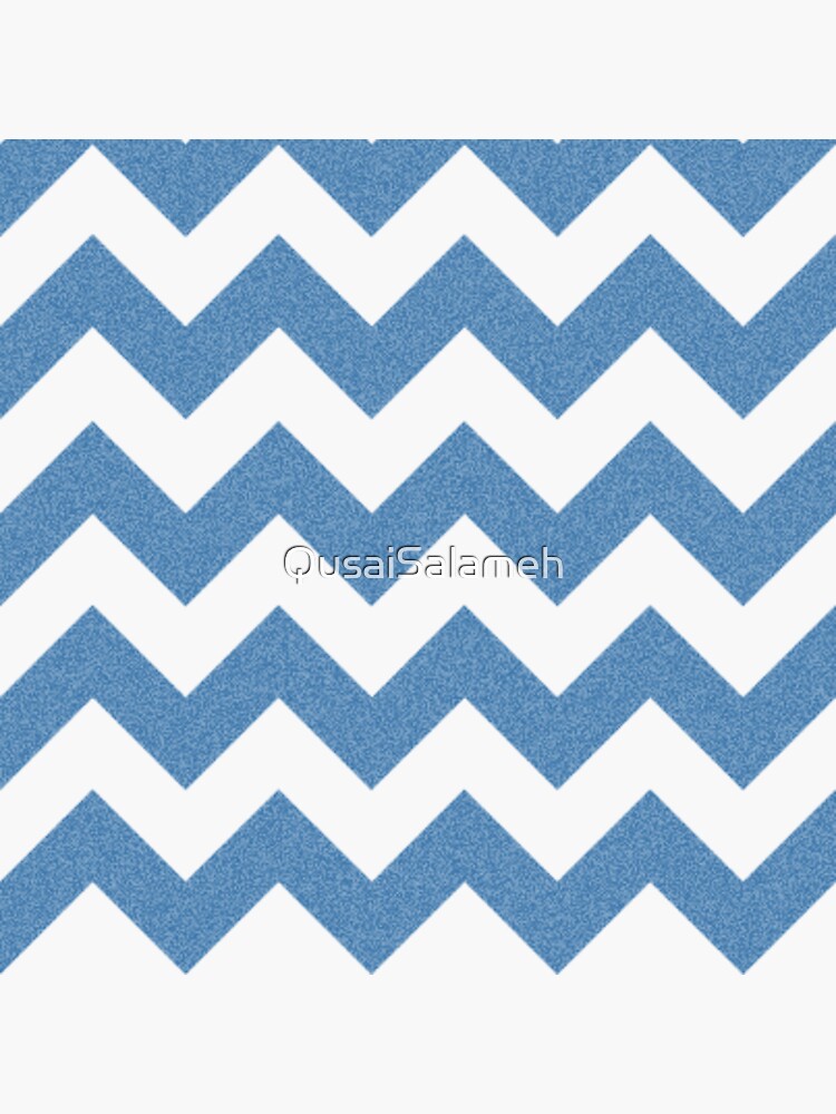 "Chevron Film Grain Pattern Blue" Sticker for Sale by QusaiSalameh ...
