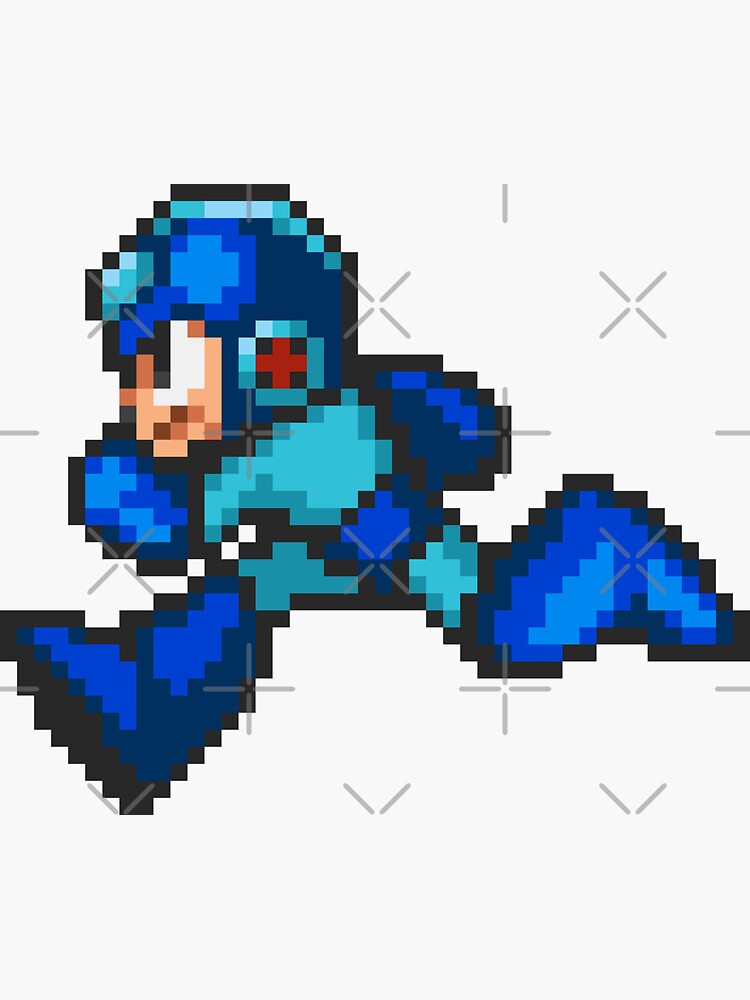 "Mega Man Running Sprite" Sticker for Sale by SpriteGuy95 | Redbubble