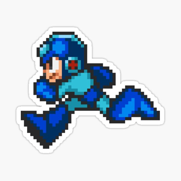 "Mega Man Running Sprite" Sticker for Sale by SpriteGuy95 | Redbubble