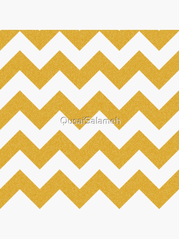 "Chevron Film Grain Pattern Gold" Sticker for Sale by QusaiSalameh ...