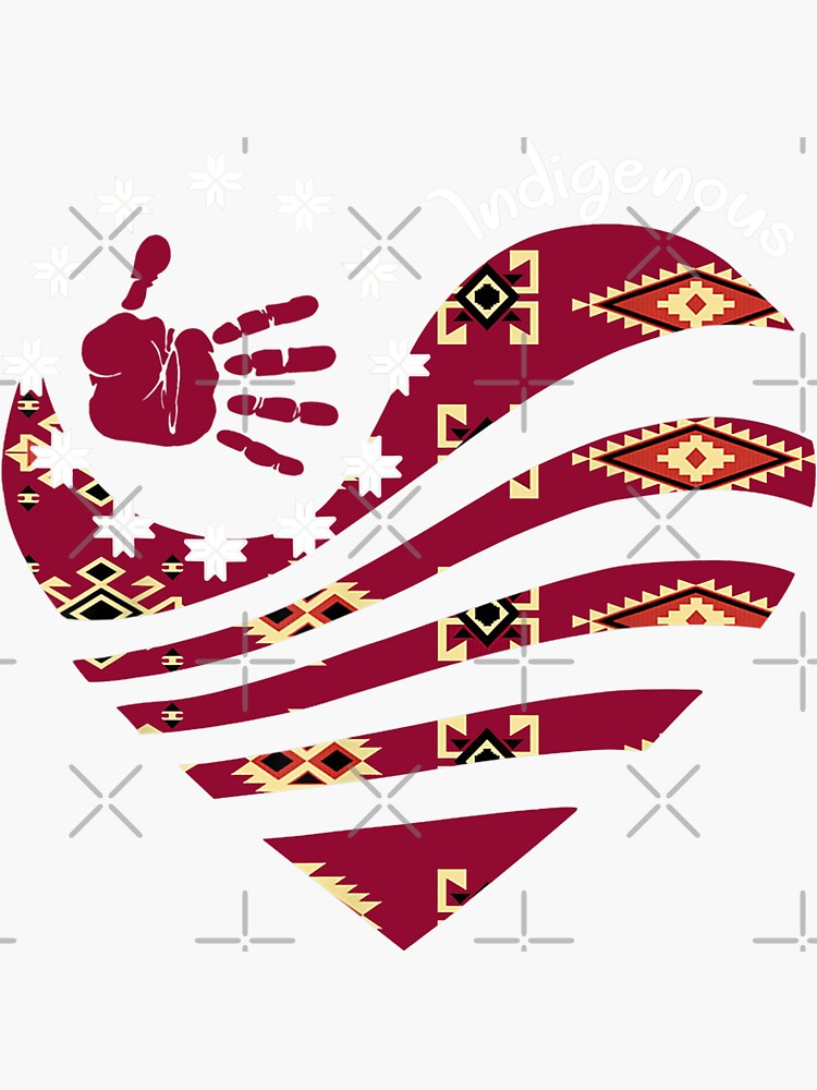 "Indigenous Heart" Sticker for Sale by Aguilar209 | Redbubble