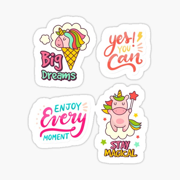 "A collection of Motivational and magical Unicorns" Sticker for Sale by ...