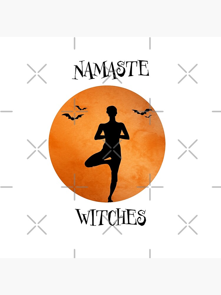 "Halloween Inspired Namaste Witches Yoga Pose " Poster for Sale by ...