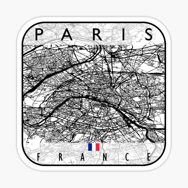 "PARIS MAP FRANCE" Sticker for Sale by hatimelhag | Redbubble