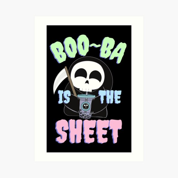 "Boo~ba Is The Sheet Creepy Kawaii Pastel Goth Aesthetic Halloween Boba ...