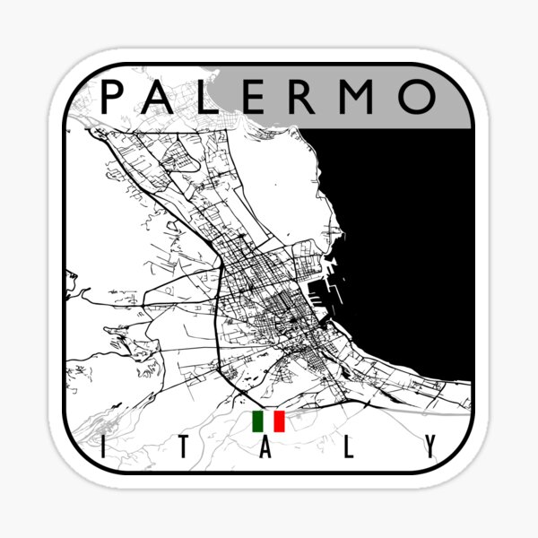"PALERMO MAP ITALY" Sticker for Sale by hatimelhag | Redbubble