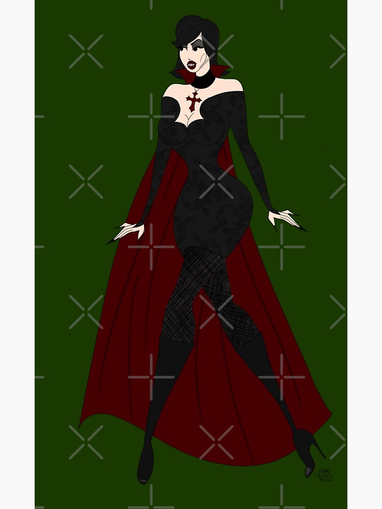 "Vampire Pin Up Girl" Sticker for Sale by ArtByVictoria26 | Redbubble