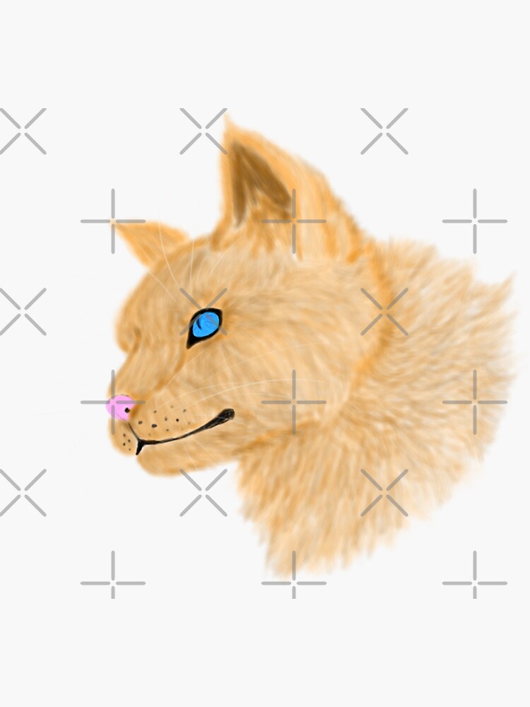 "Semi-realistic Cat" Sticker for Sale by MeowMeowsShop | Redbubble
