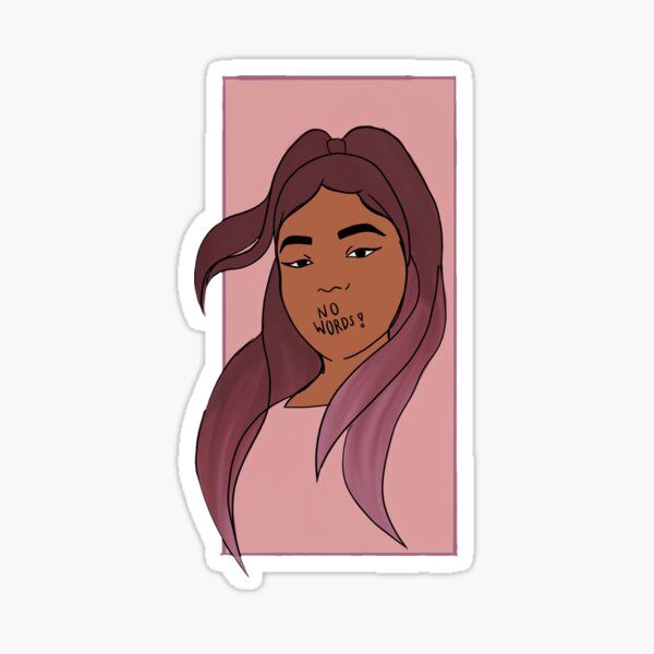 "no words" Sticker for Sale by RinaBea | Redbubble