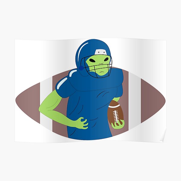 "Alien american football" Poster by nurism | Redbubble