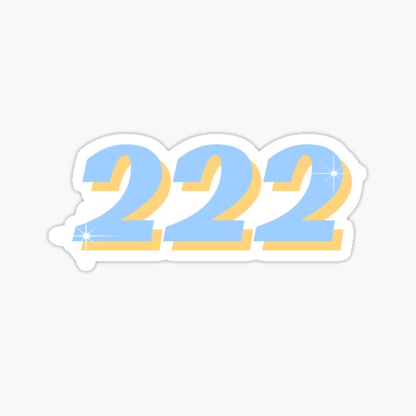 "222" Sticker for Sale by sistermoiyaa | Redbubble