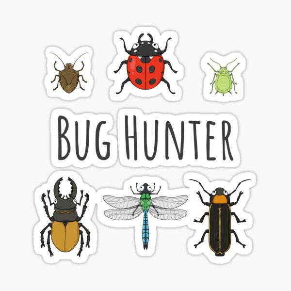 "Bug Insect hunter illustration" Sticker for Sale by gekkographics ...