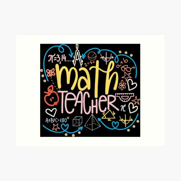 "Math Teacher Cute Back to School" Art Print for Sale by Irundell2020 ...